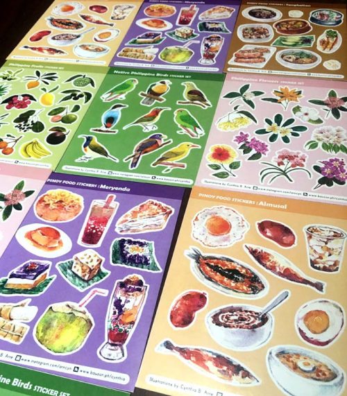 Pinoy Food, Fruits, Flowers & Birds Stickers | Cynthia Bauzon-Arre